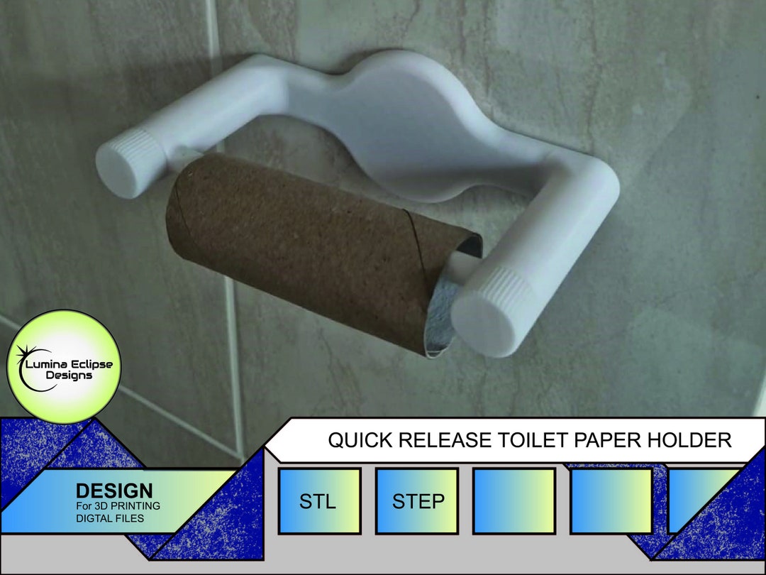 Quick Release Toilet Paper Holder | STL | STEP | Files for 3d Printing ...