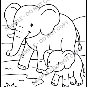 Safari Friends Coloring Book for Kids – 20 Printable Pages of Cute ...