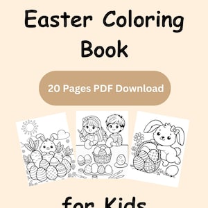 Printable Easter Coloring Book for Kids - 20 Fun Pages - Digital ...