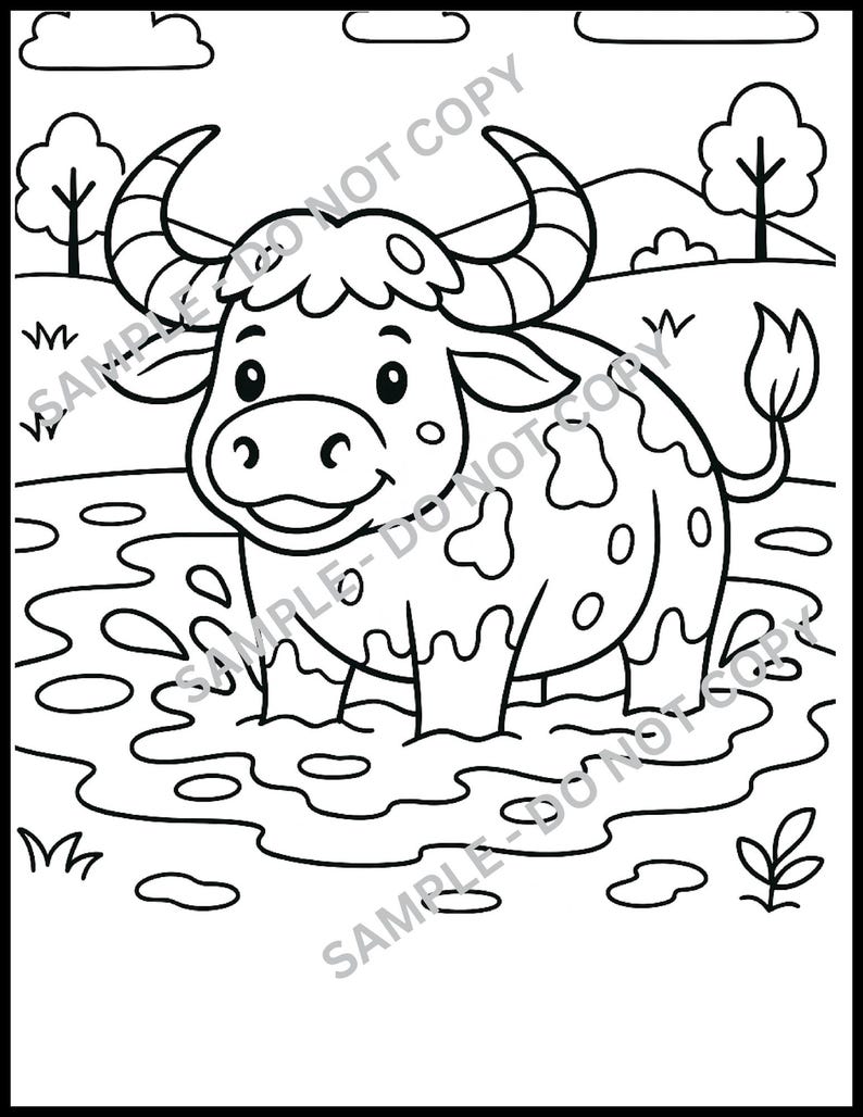 Safari Friends Coloring Book for Kids – 20 Printable Pages of Cute ...