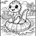 Printable Dinosaur Coloring Book: Dino’s at the Beach – 20 Fun Summer ...