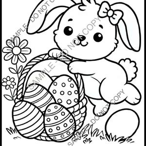 Printable Easter Coloring Book for Kids - 20 Fun Pages - Digital ...