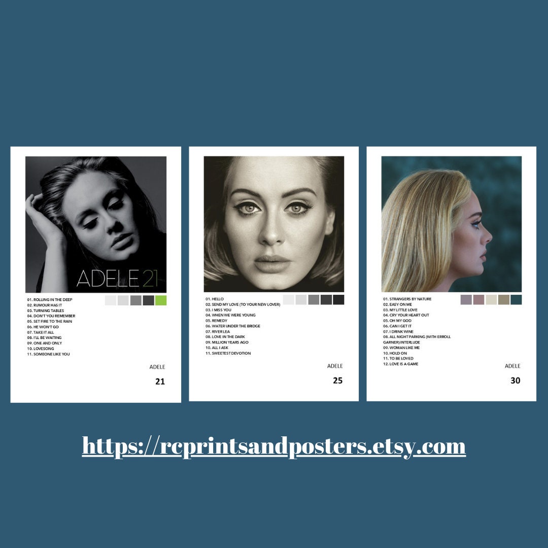 Adele Album Cover Prints, Music Prints, Adele, Merch, Posters, Decor, Present, Gift, Adele, Easy ...
