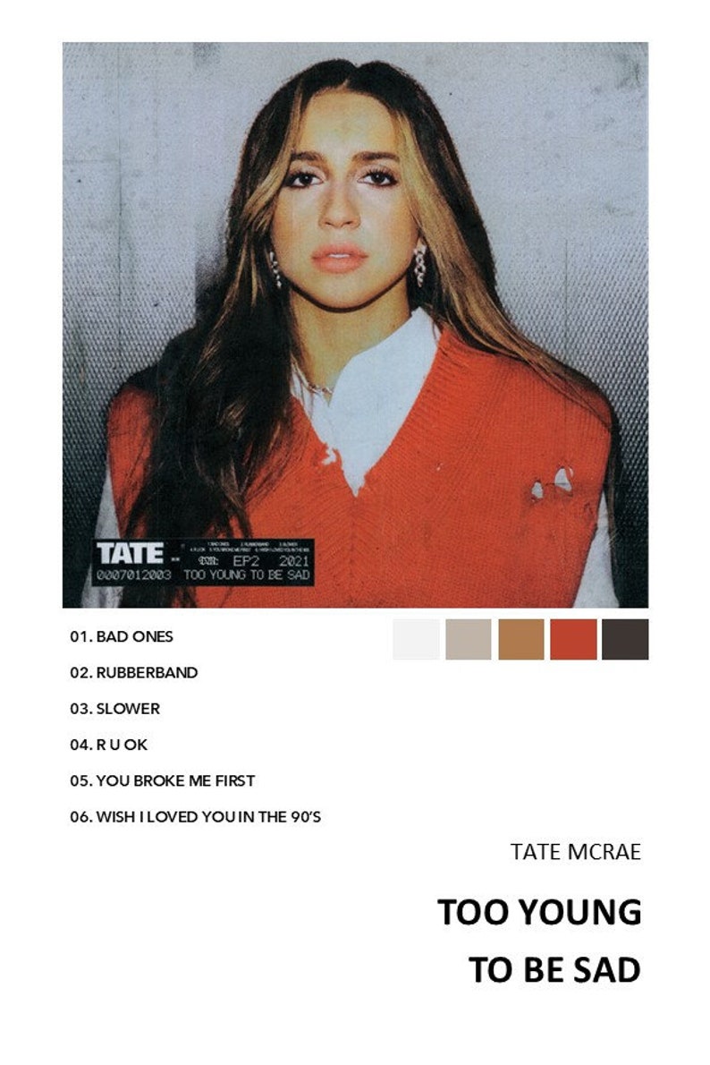 Tate Mcrae Album Cover Prints, Music Prints, Tate Mcrae, Merch, Posters ...
