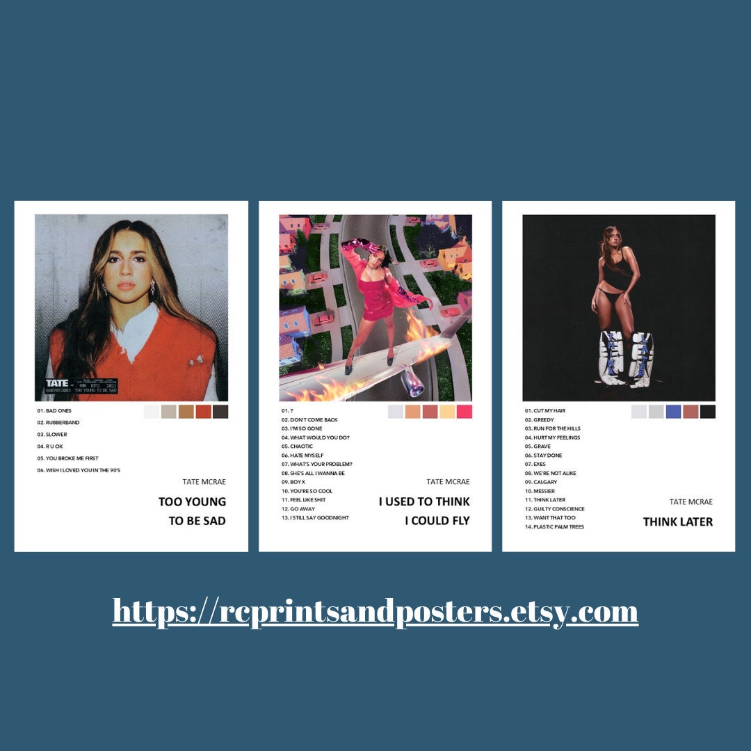 Tate Mcrae Album Cover Prints, Music Prints, Tate Mcrae, Merch, Posters ...