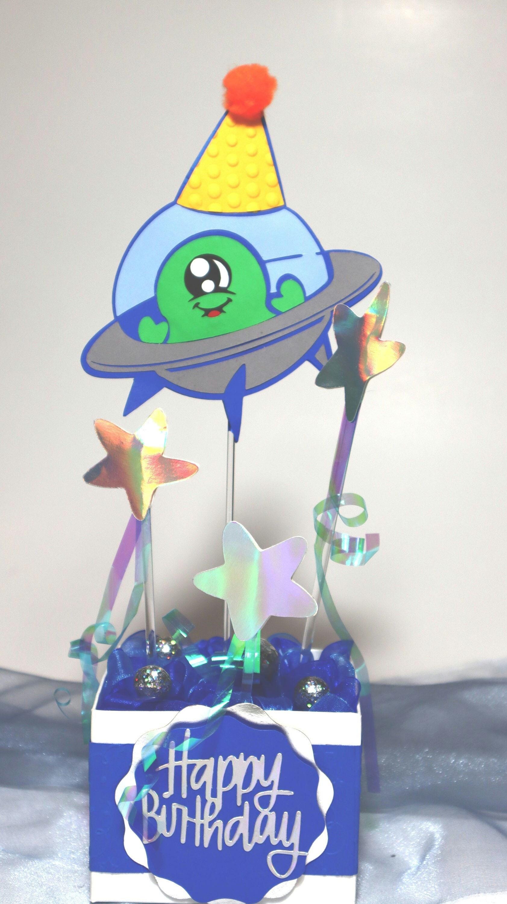 Cute Alien Spaceship Centerpiece for Space Theme Birthday Parties ...