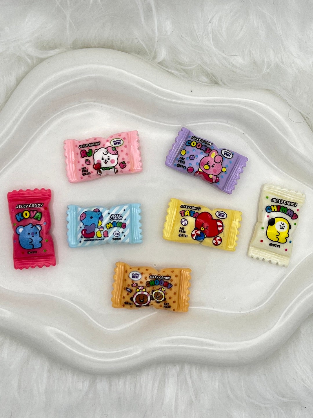 New Cute BT21 Character Candy Magnets / Decorative Magnets set of 7 - Etsy