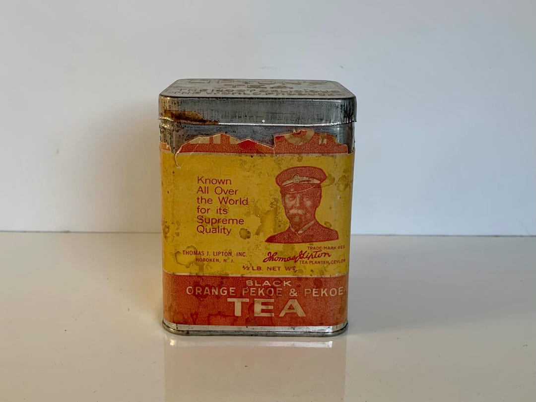 Lipton’s Tea Tin 1940s Home Decor Rustic Kitchen Country Decor Cool Tea ...