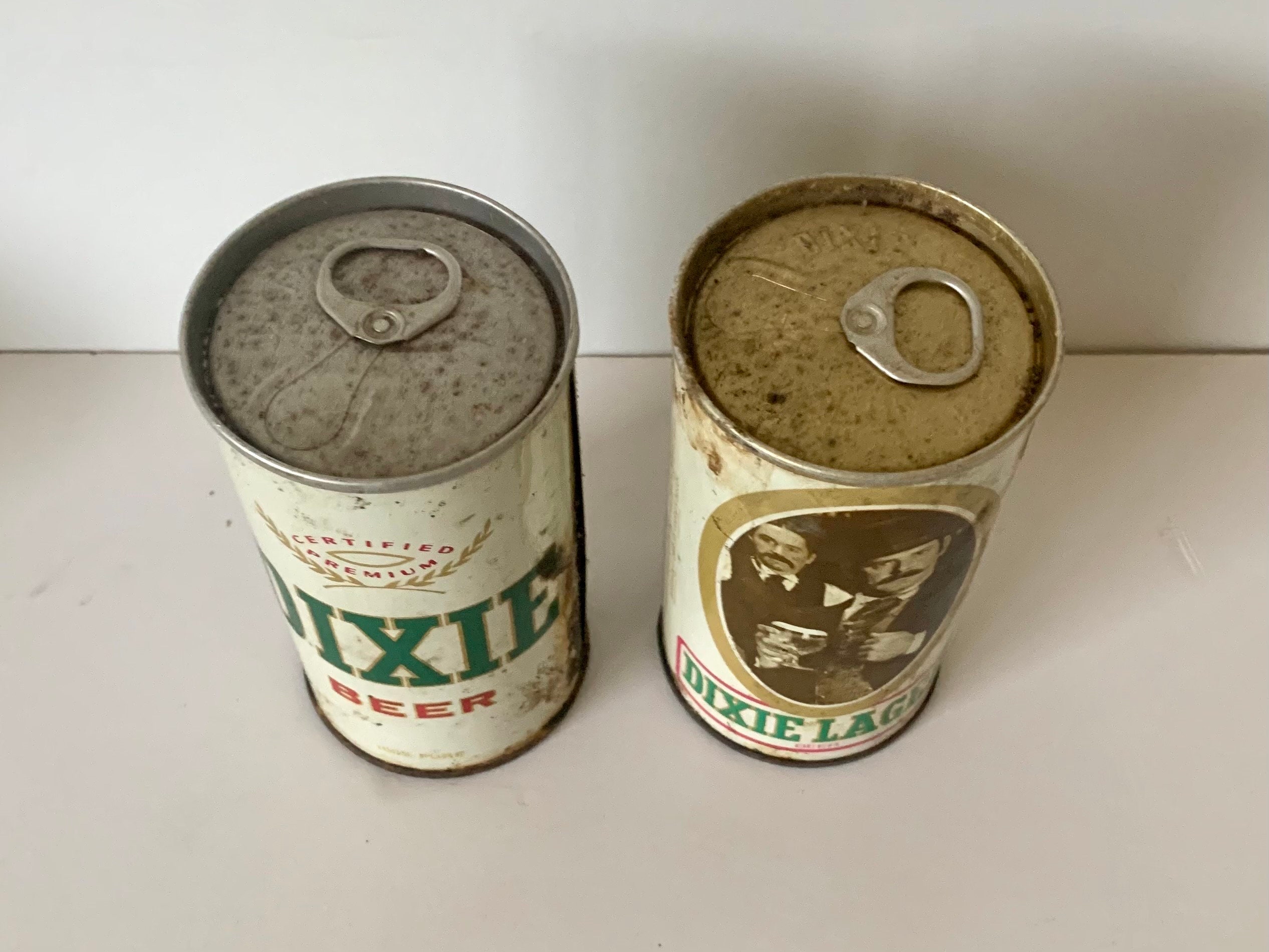Dixie Beer & Lager Beer Cans set Vintage Design Rustic Country Kitchen ...