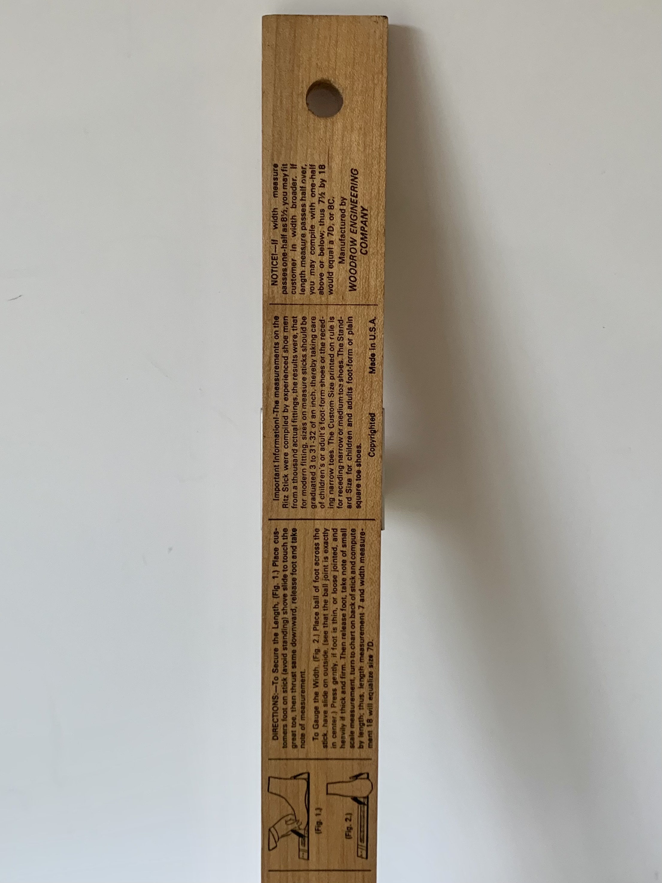Ritz Shoe Measurement Tool 1980s Mancave Office Wall Decor - Etsy