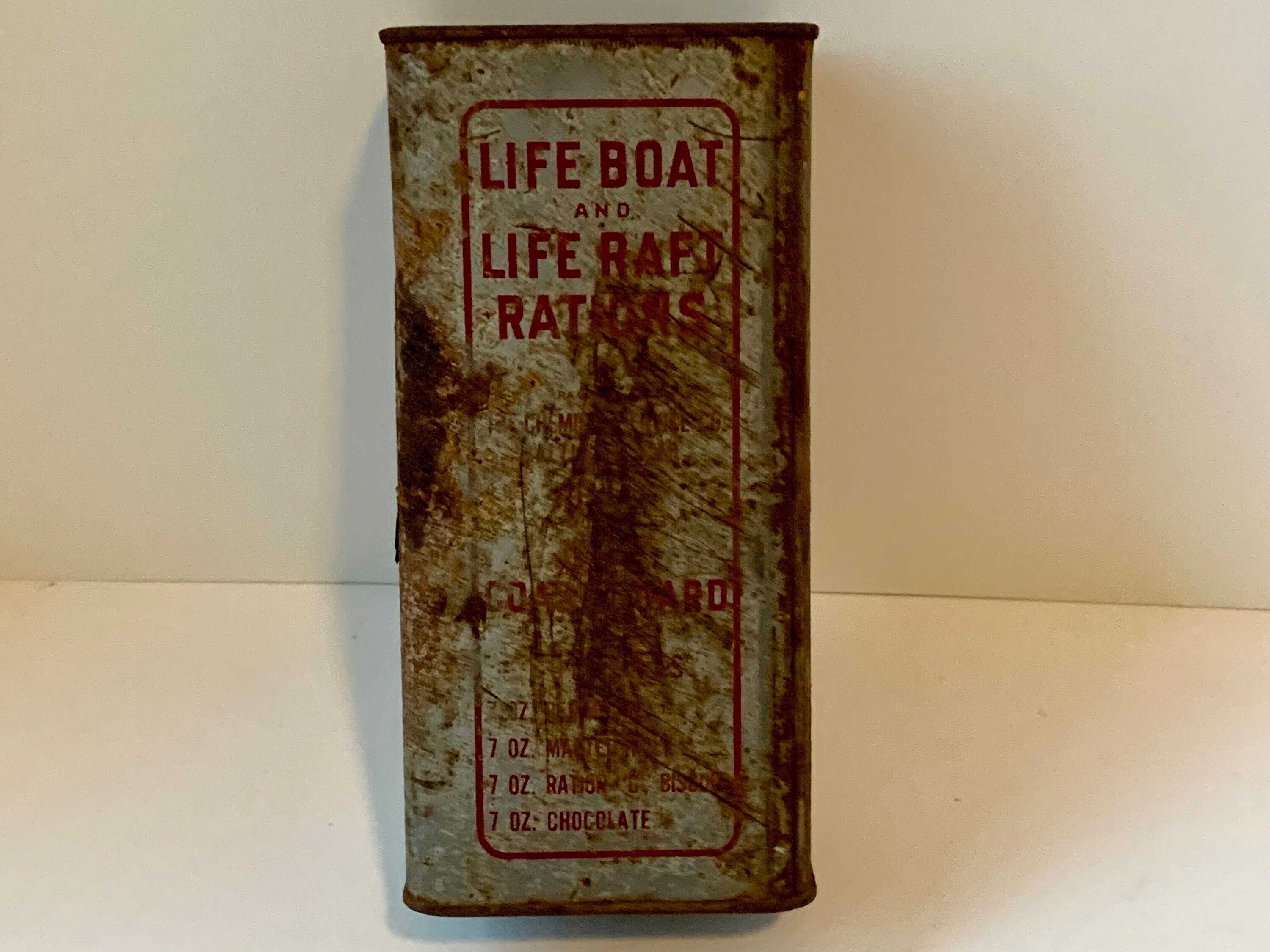 1950s U S Coast Guard Life Boat Ration Empty Rusty Tin Etsy
