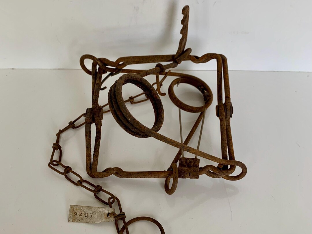 Vintage Duke 330 Conibear Trap With Original Tag, Cabin/mancave Decor ...
