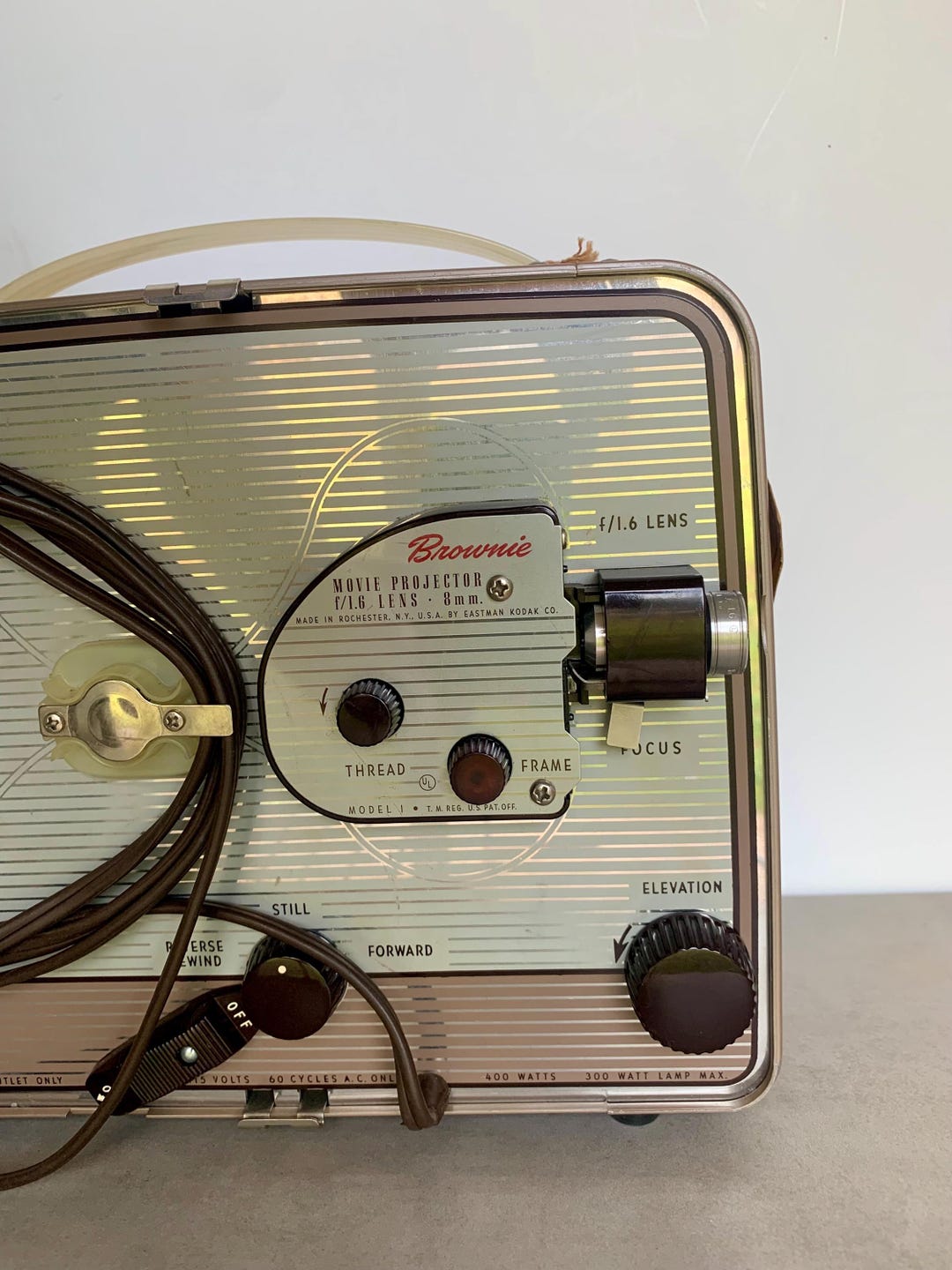 Kodak Brownie “one Six” Projector 1.6 Lum Lens With Spindle and Hansel ...