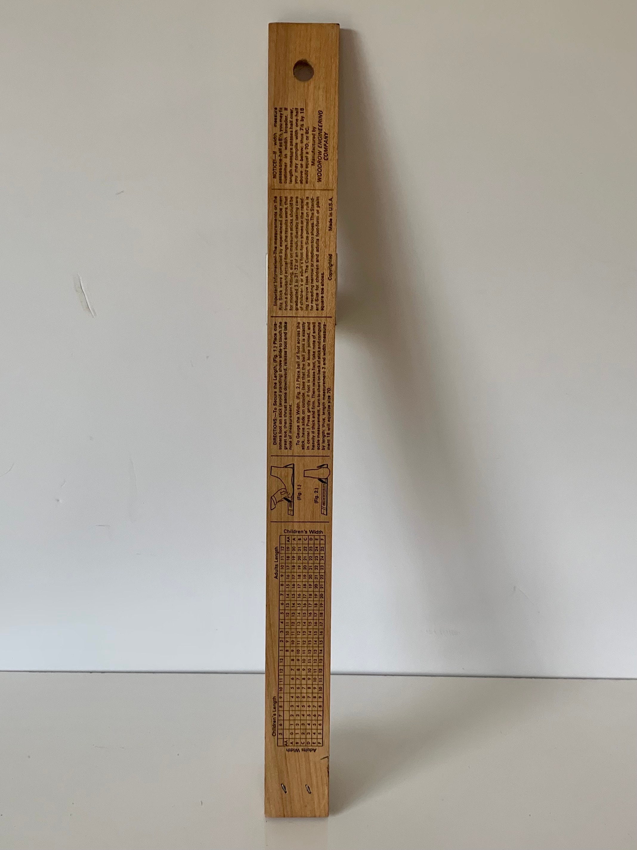 Ritz Shoe Measurement Tool 1980s Mancave Office Wall Decor - Etsy