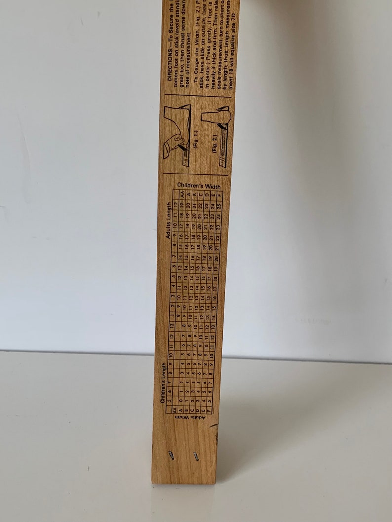 Ritz Shoe Measurement Tool 1980s Mancave Office Wall Decor - Etsy