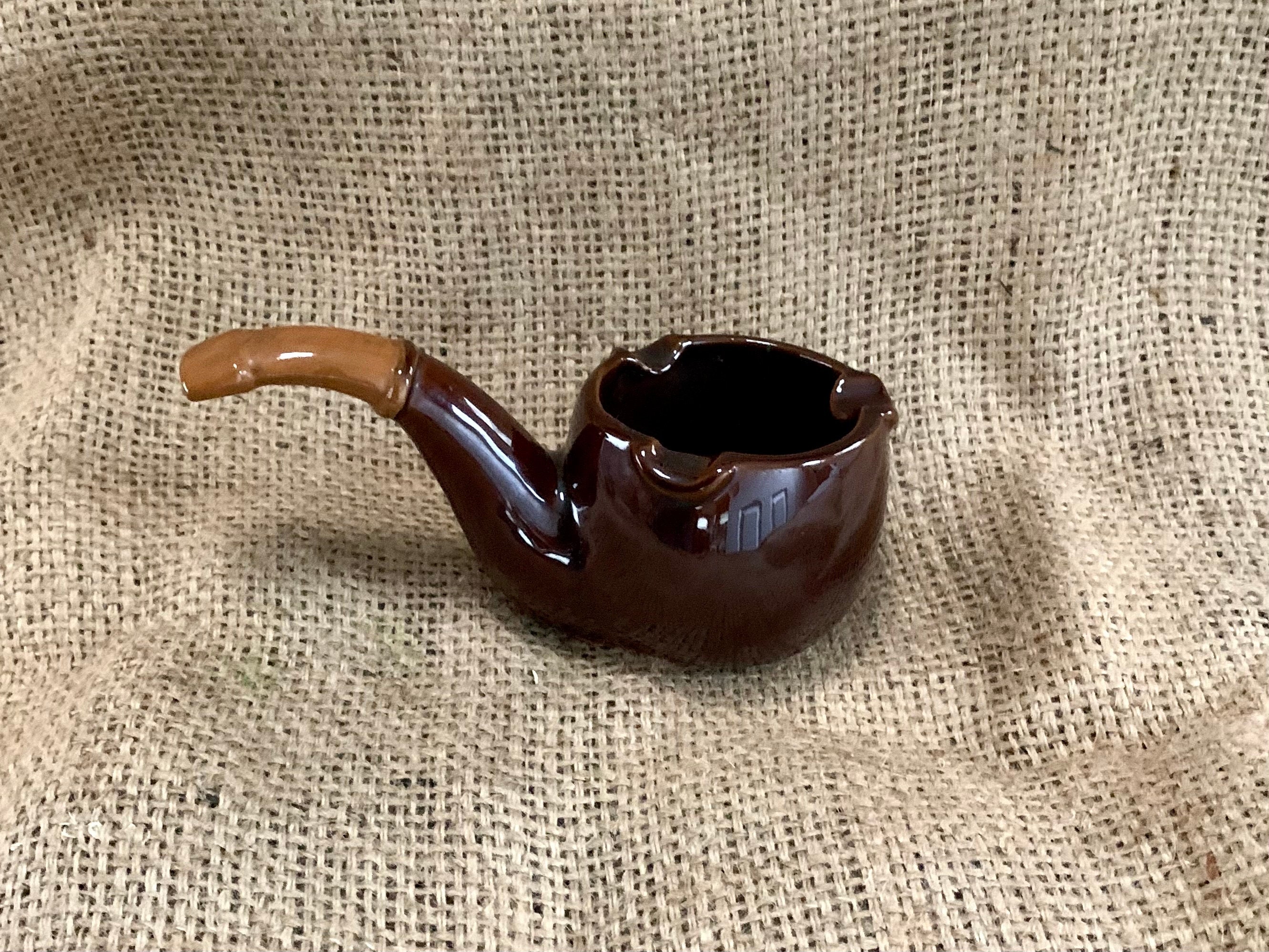 Tobacco Pipe Ashtray With Cowboy Hat Bar Decor Office Desk Tobacco ...