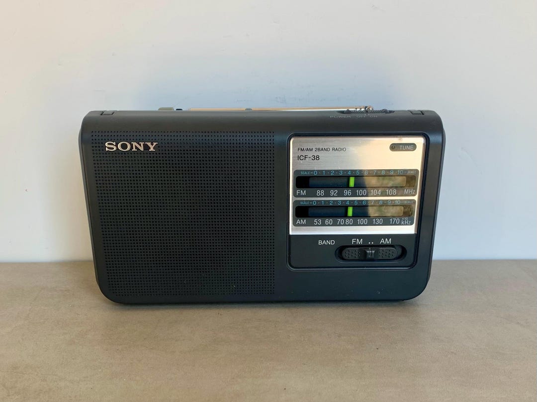 Sony FM/AM 2 Band Radio Player Model ICF 38 Works Like New Potable ...
