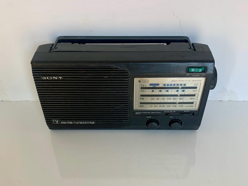 Sony Handheld Radio AM/FM Works Vintage Electronics Antique Radio Gifts ...
