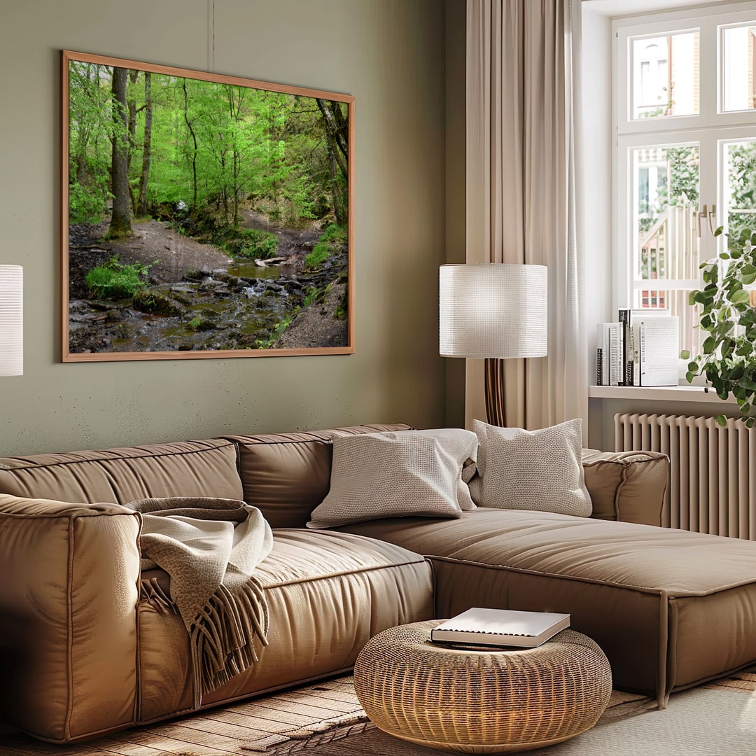 Green Forest Wall Art, Enchanted Forest Digital Print, Woods PRINTABLE ...