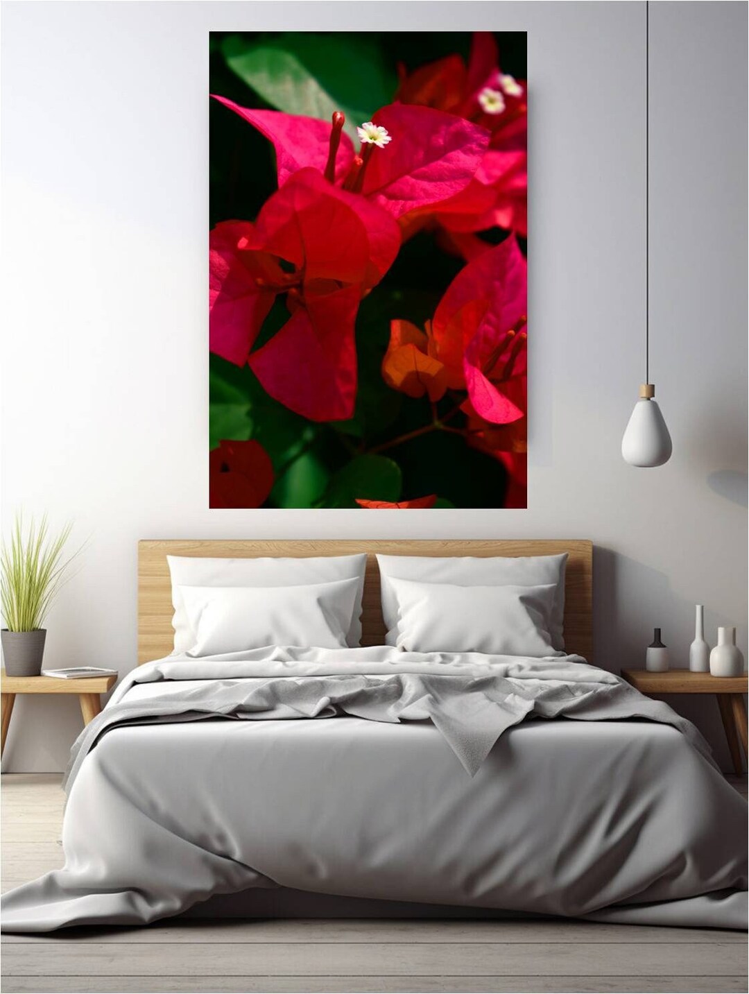 Red Flower Wall Art, Nature Photography, Flower Art Print, Red Flower ...