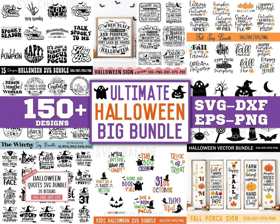 Ultimate Halloween Mega Bundle, Halloween Svg, Fall Svg, Thanksgiving ...