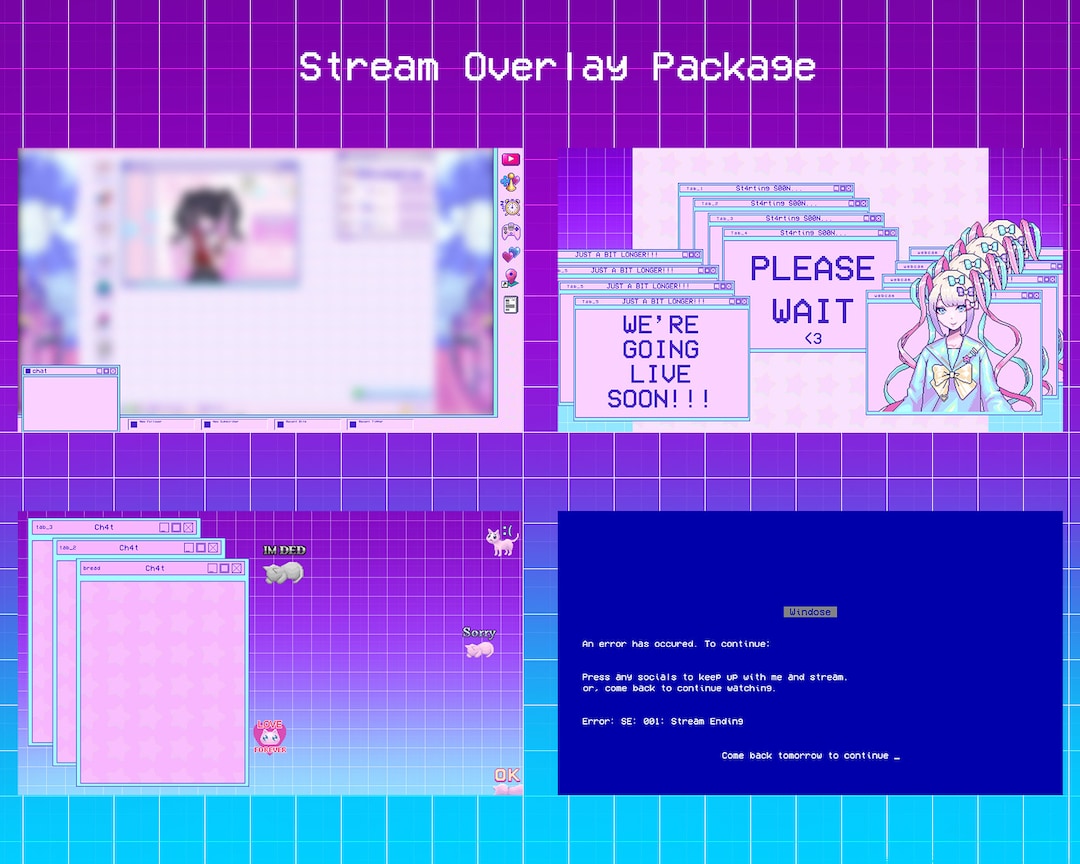 Needy Streamer Overload Themed Stream Overlay Package | Overlay + Scenes + Just Chatting ...