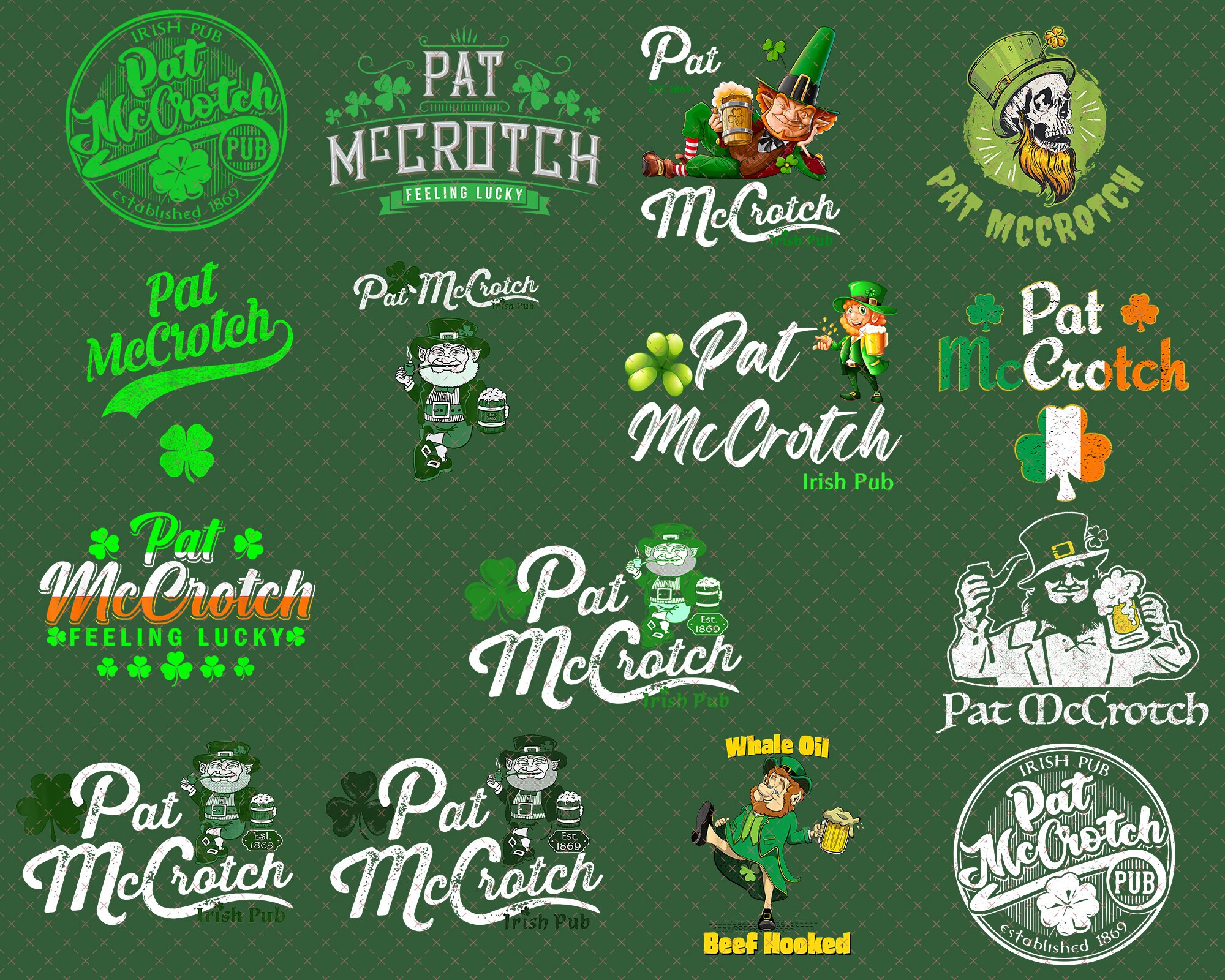 Pat Mccrotch Irish Pub Png Bundle, Pat Mccrotch, St. Patrick's Day Png ...