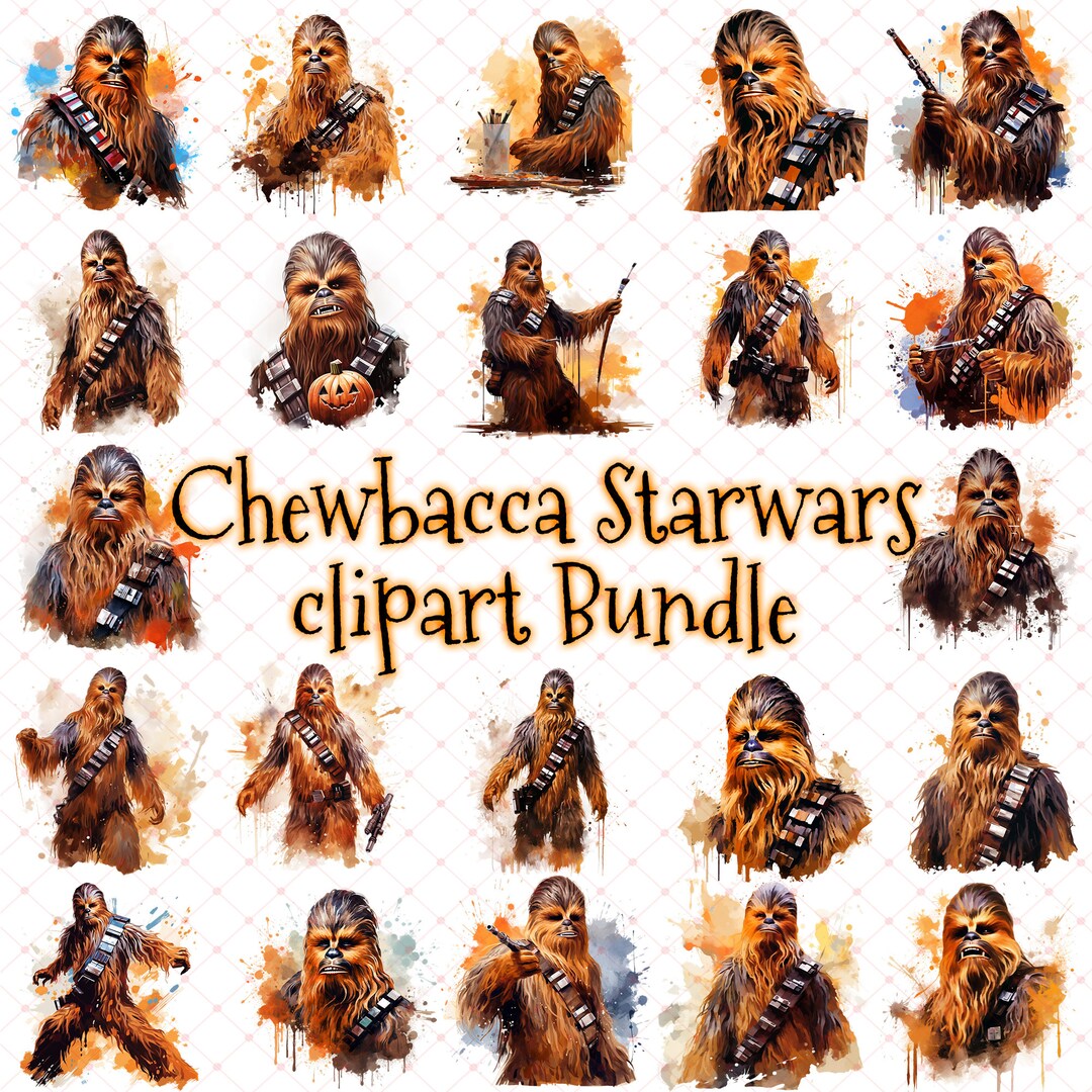 40 Watercolor Chewbacca Starwars Clipart, Chewbacca Starwars ...