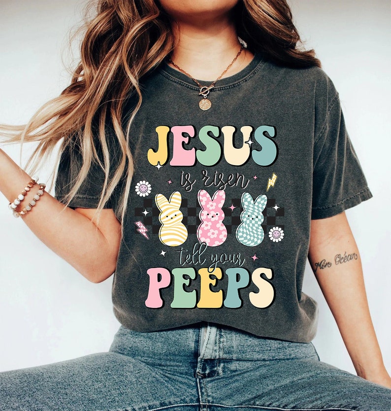 Jesus is Risen Tell Your Peeps Png, Easter Christian Png, Jesus Easter ...