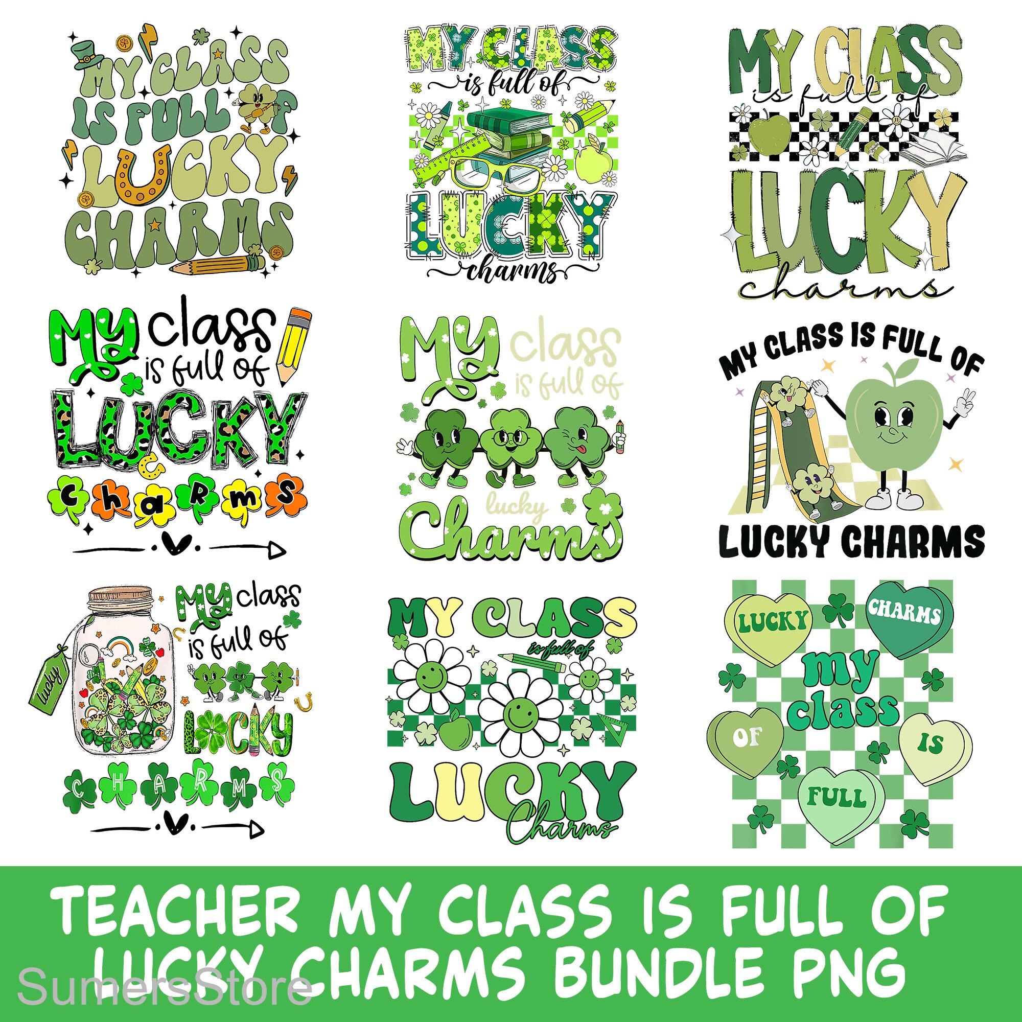 My Class is Full of Lucky Charms PNG, St Patrick Day Png, Lucky Teacher ...