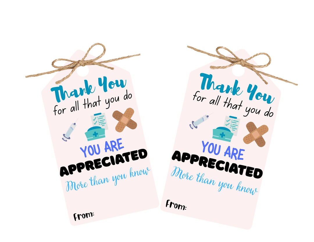 Happy Nurses Week Printable Gift Tags, Thank You Nurses, Instant ...