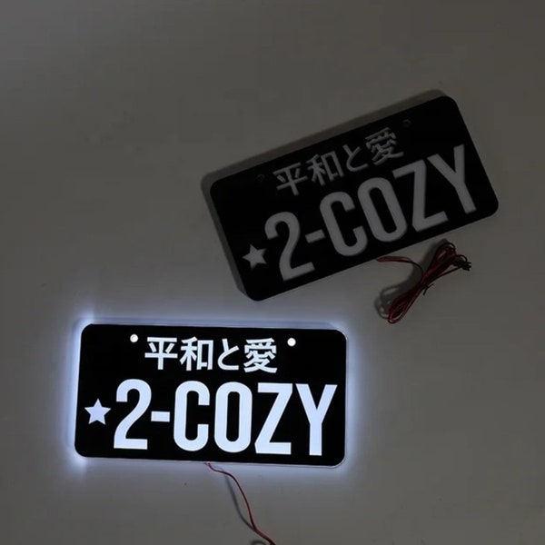 Light up License Plate - Etsy