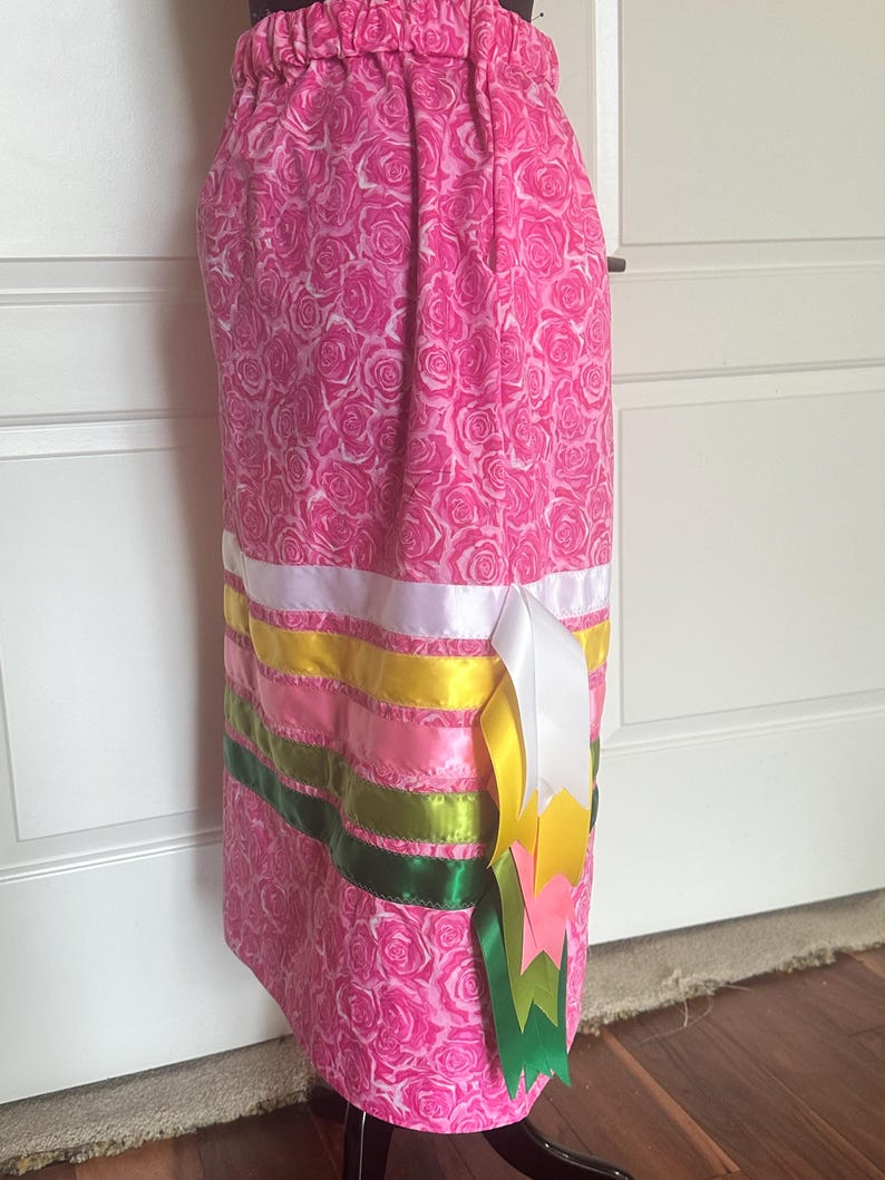 Native American Ribbon Skirt Pink. Size up to XL - Etsy
