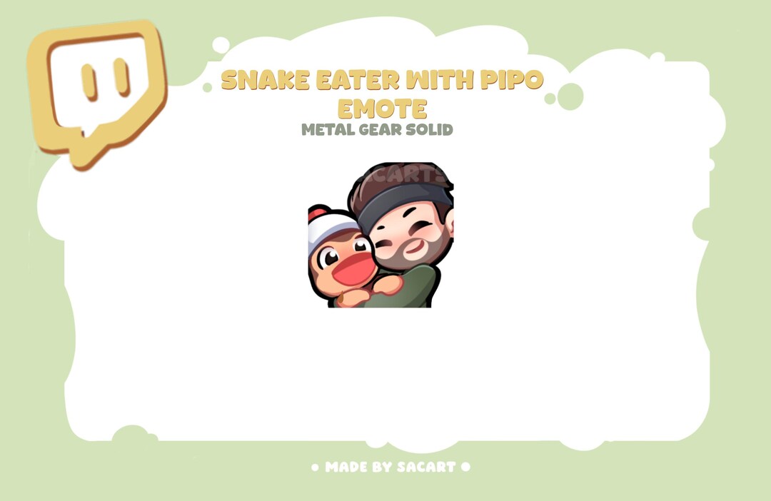 Metal Gear Solid - Snake Eater & Pipo Monkey Emote - Etsy