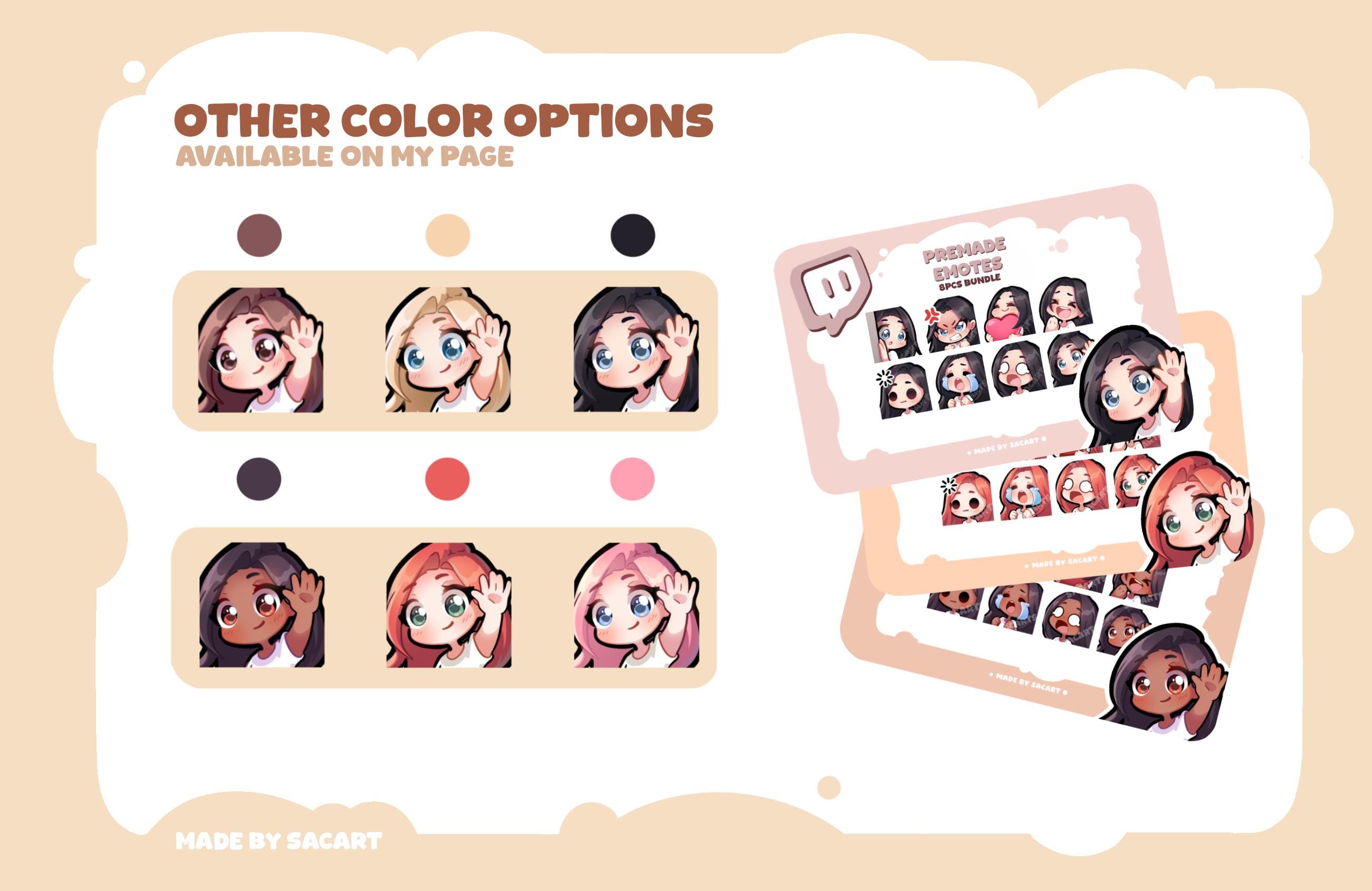 Chibi Girl Twitch Emote MEGA Bundle - 40pcs - Blonde Hair - Etsy