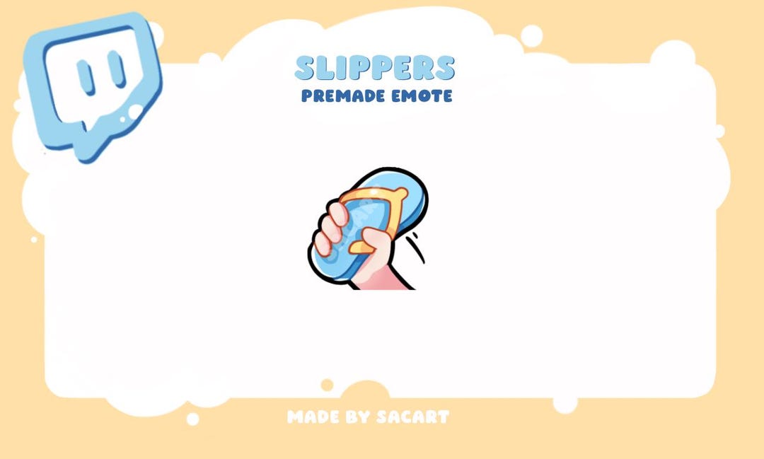 Funny Slippers Twitch Emote - SUMMER EDITION - Etsy
