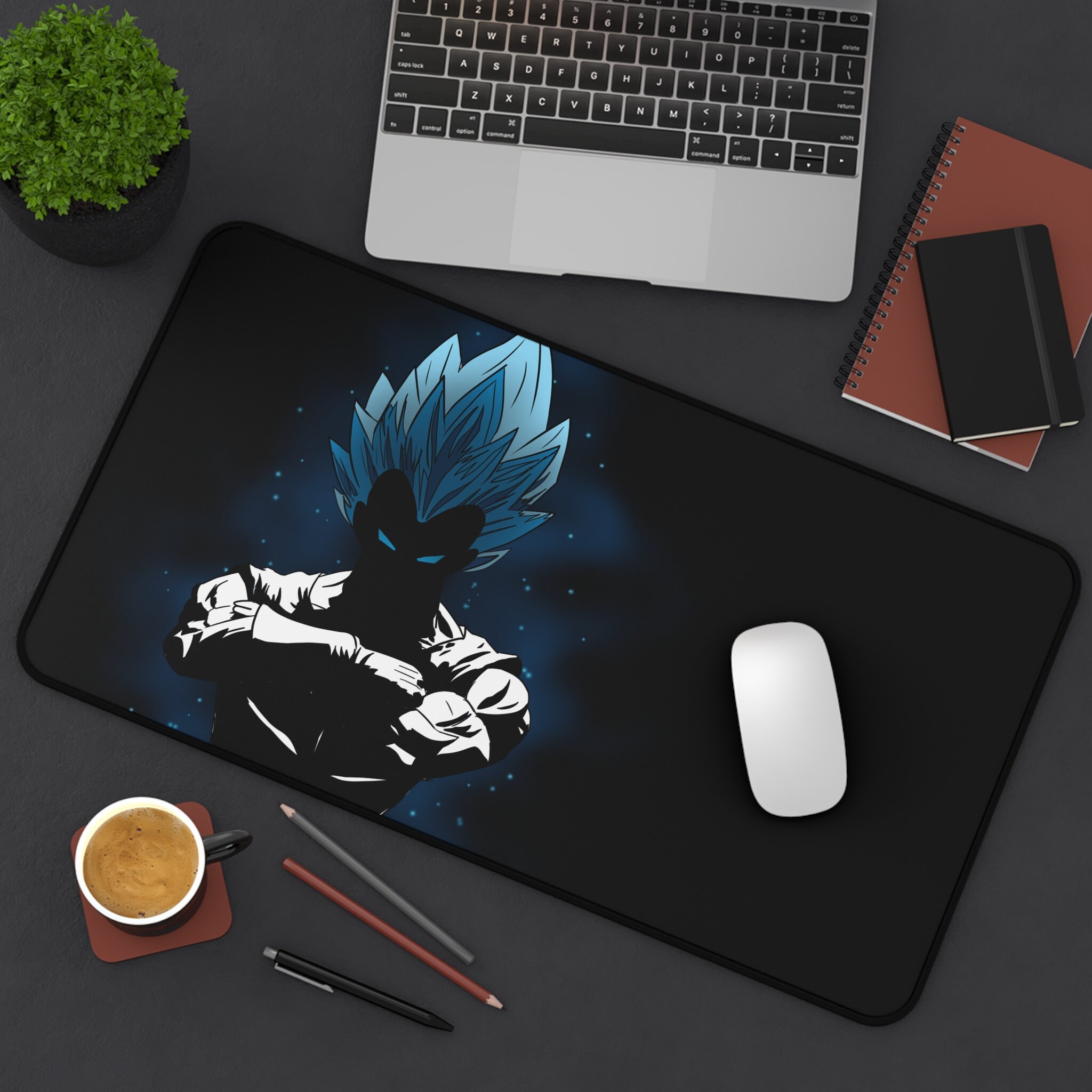 Vegeta Blue Desk Mat Dragon Ball Super Design Anime Desk Mats Gamer ...