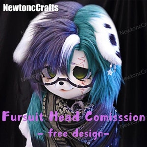 Furry Commission,custom Kemono/kig Fursuit Mask,free Ref Sheet ...