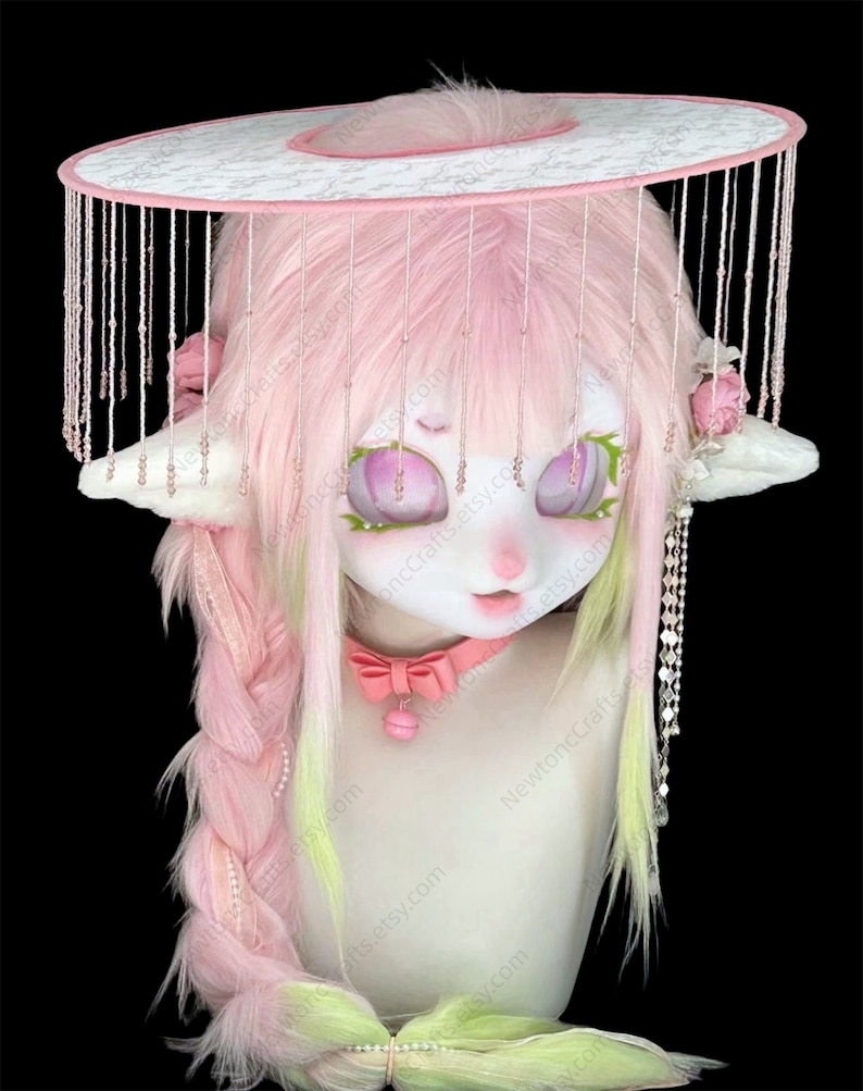 Japanese Swordswoman Premade Fursuit Head, Kig Fursuit Mask, Kemono ...