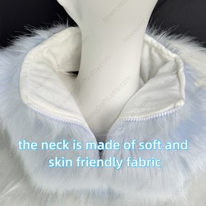 Custom Color Fursuit Scarf, Furry Neck Cover, Kigurumi Neck Bib, Faux ...