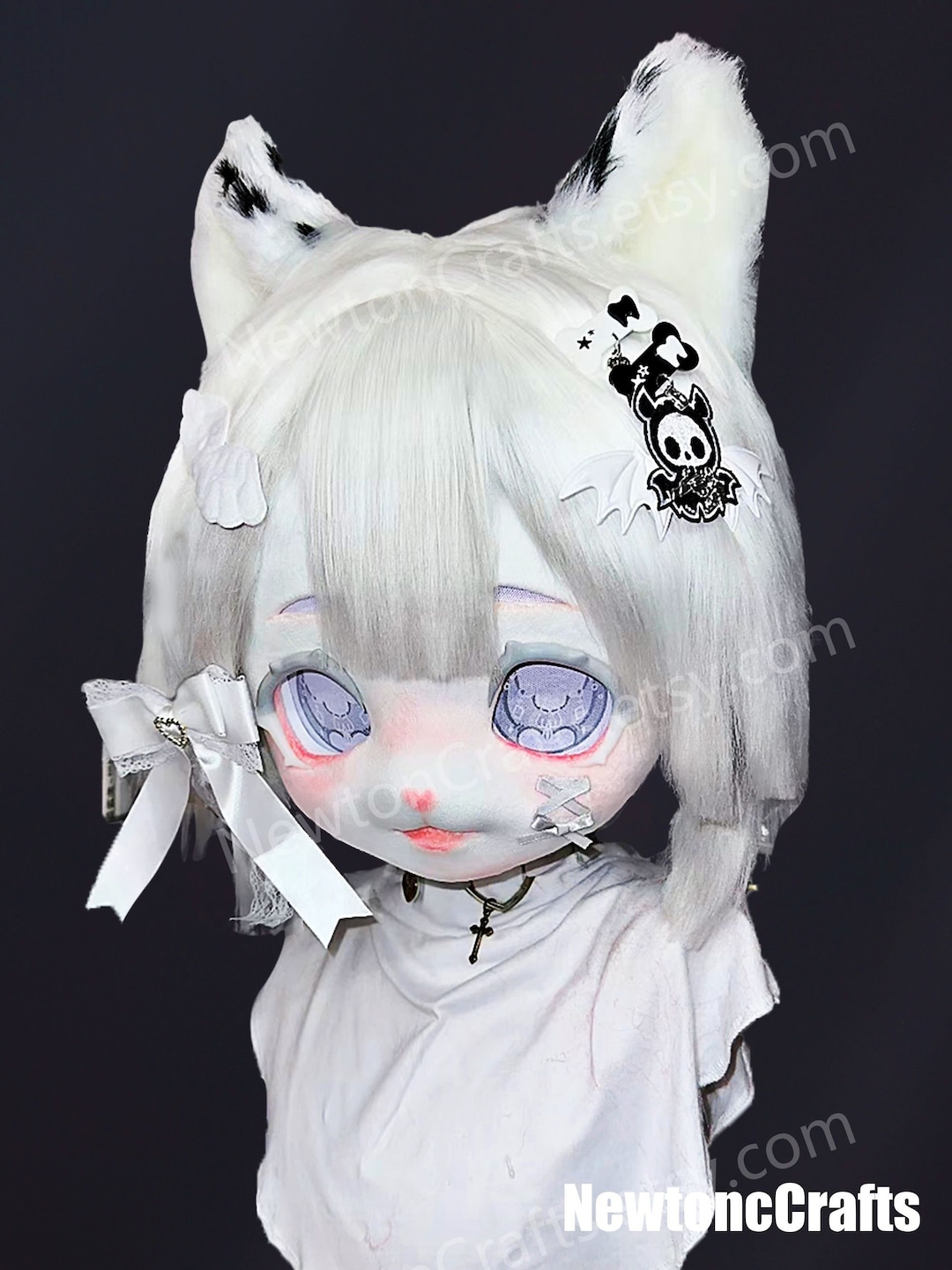 Snow Leopard Princess-premade Kig Head Fursuit Mask Kigrumi Head, Kig ...