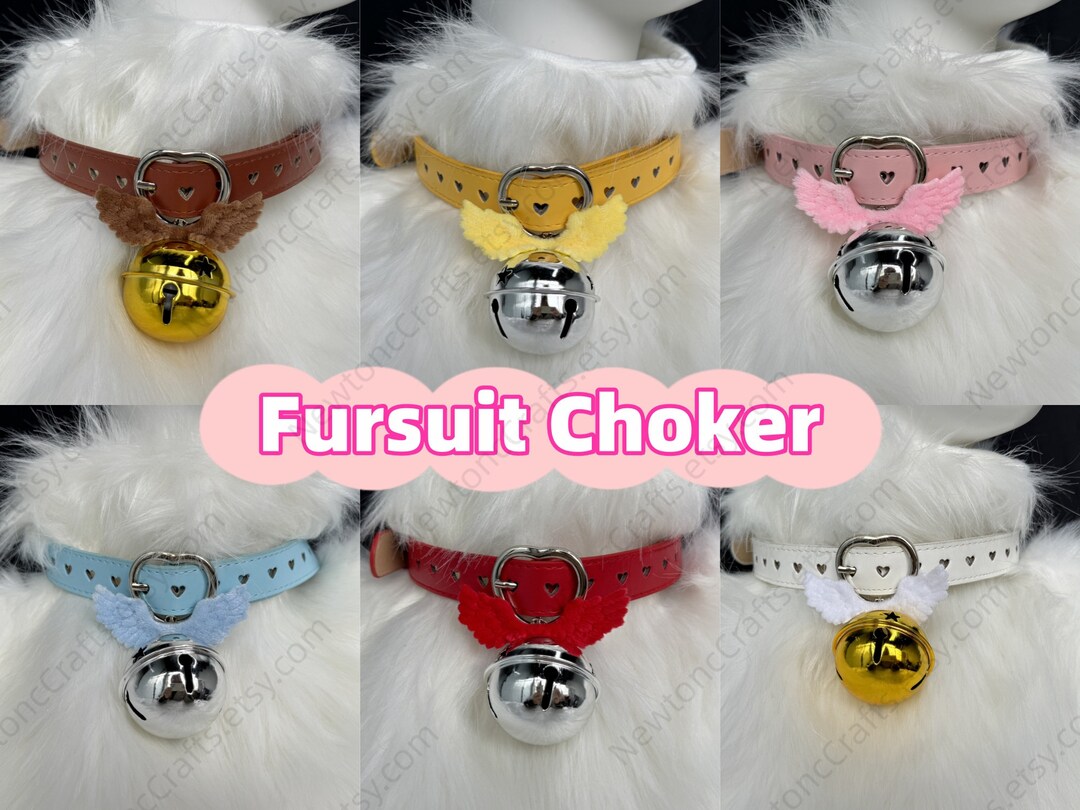 Fursuit Leather Choker With Jingle Bell, Cute Furry Accessories, Furry ...