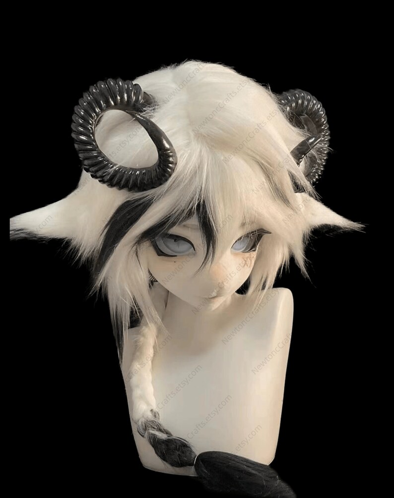Goat Boy Pre Made Kig Head Fursuit Mask Kigurumi Head, Kig Head Mask ...