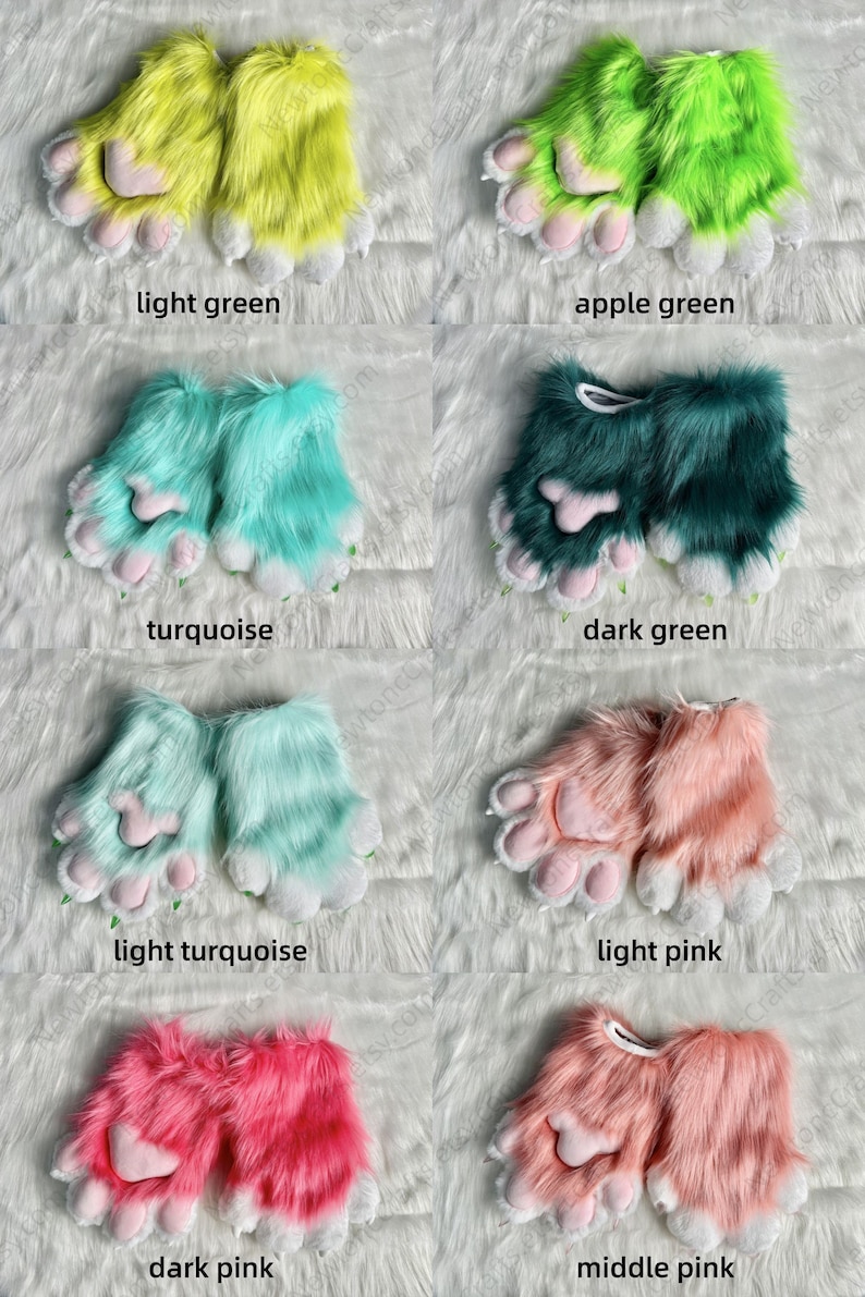 Cute Fursuit Paws With 4 Fingers, Cheap Cat Gloves, Custom Fursuit ...