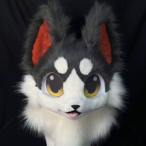 Adorable Big-eared Husky,finished Furry Mask,kig Kemono Kigrumi Cosplay ...