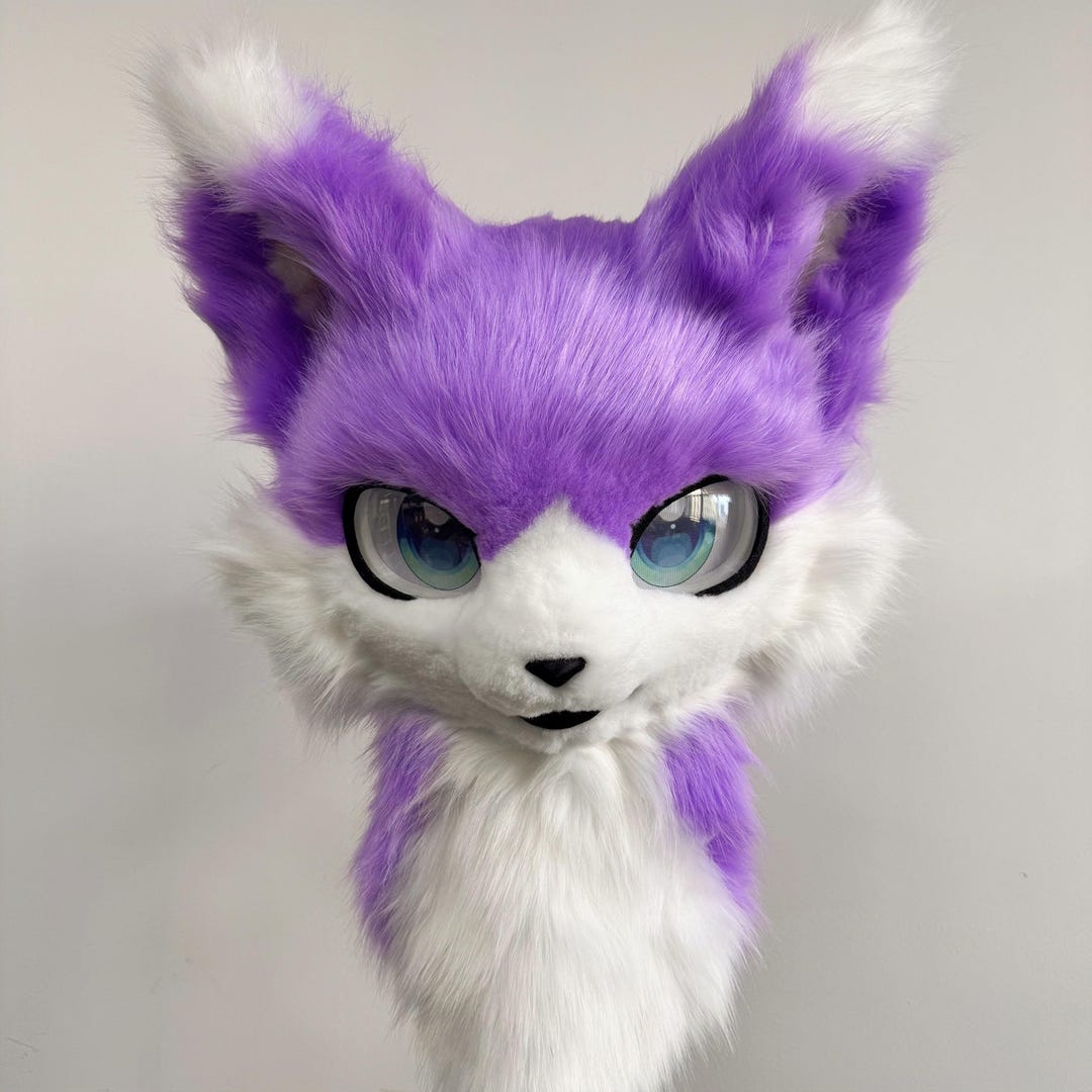 Purple Lightning Dog, Kemono Mask- Fursuit Head Fursuit Mask Kemono ...
