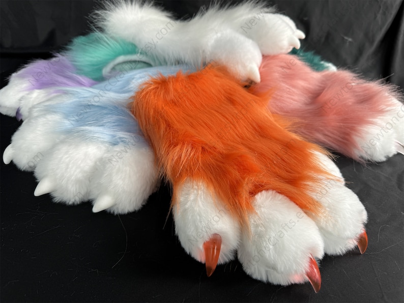 4 Fingers Fursuit Paws , Cheap Cat Gloves, Custom Fursuit Gloves ...