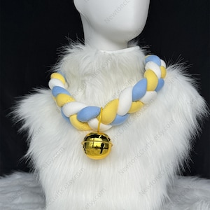 Custom Fursuit Collar With Bell, Furry Choker, Kigurumi Neck Bib ...