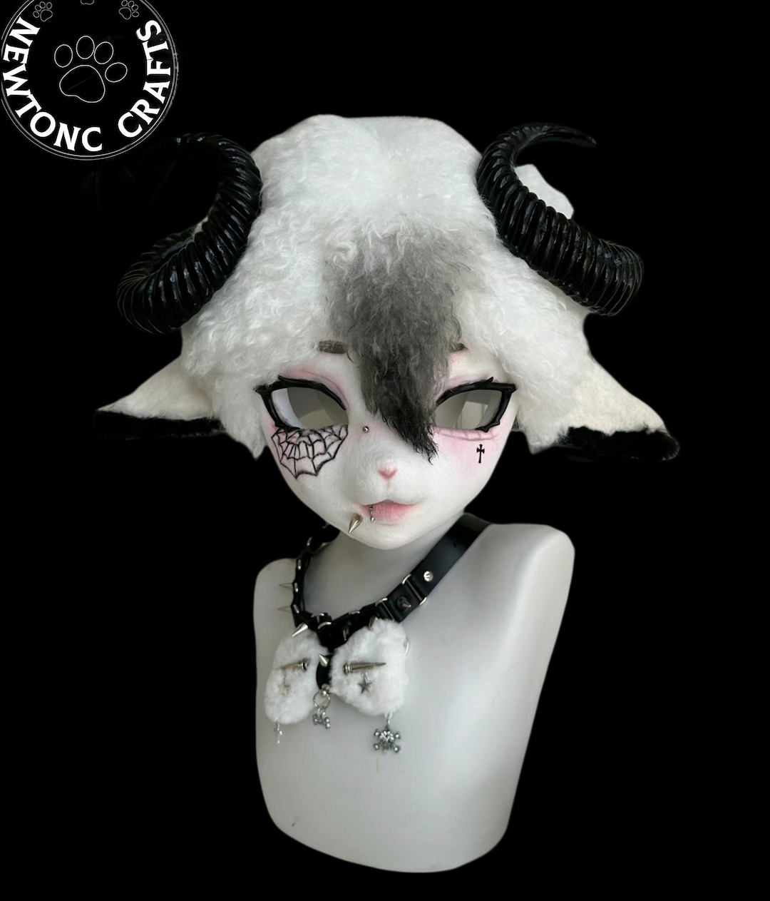Tattooed Goat - Premade Fursuit Head, Furry Mask, Kig Kemono Kigrumi ...