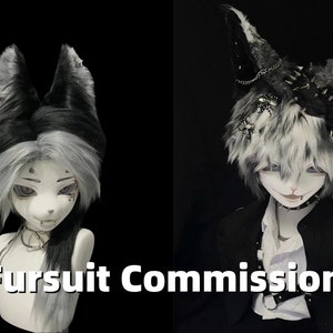 Punk Style Custom Fursuit Head Commission, Kig Fursuit Mask, Kemono ...